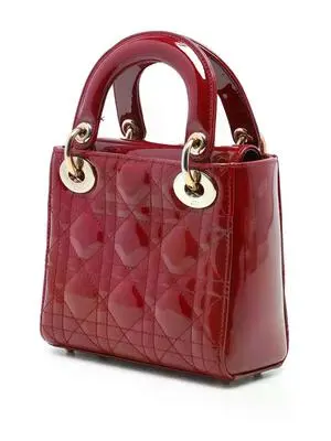 Dior 2017 Mini Patent Cannage Lady Satchel