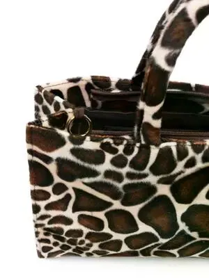 LA MILANESA Michela Giraffe-print Tote Bag - Brown