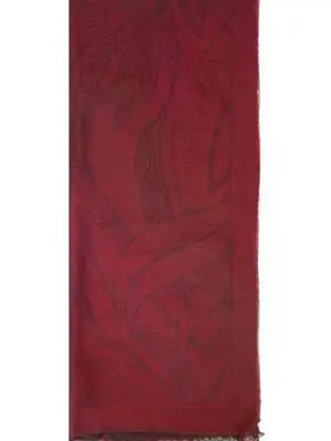 Alberta Ferretti Abstract-print Frayed Scarf