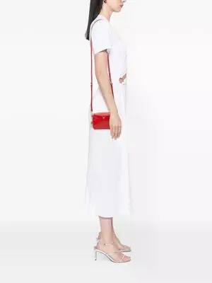 Prada Saffiano Vernice Camera Bag - Red