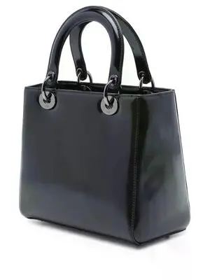 Dior 2013 Medium Patent Lady Satchel - Black
