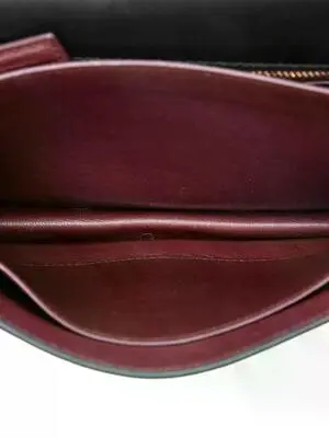 Saint Laurent Smooth Calfskin Monogram Cassandra Clasp Bag Shoulder Bag - Black