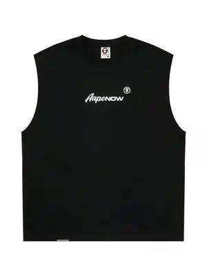 AAPE BY *A BATHING APE Moonface Logo-patch Tank Top - Black