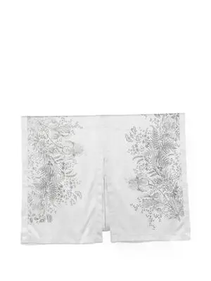 Carine Gilson Floral-print Kaftan - Silver