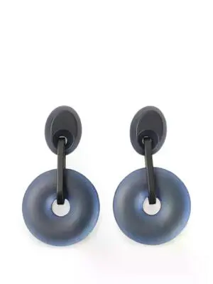 Giorgio Armani Geometric Drop Earrings - Blue