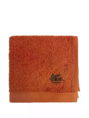 Etro Pegaso-embroidered Paisley-trim Basket And Towels Set - Orange