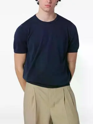 DRUMOHR Fine-knit Ribbed-trim T-shirt