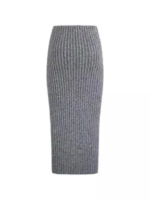 Philosophy Di Lorenzo Serafini Button-up Ribbed-knit Skirt
