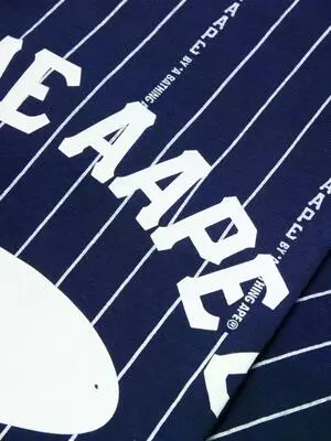 AAPE BY *A BATHING APE Moonface Pinstripe-print Tank Top