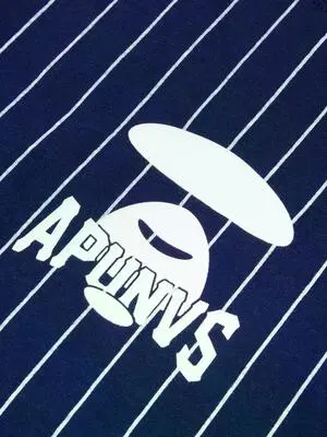 AAPE BY *A BATHING APE Moonface Pinstripe-print Tank Top