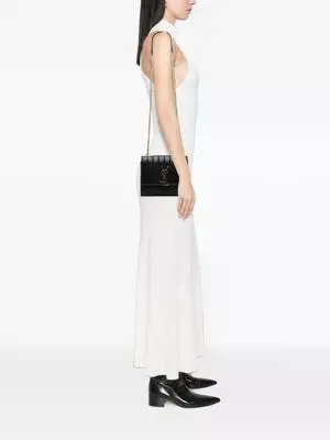 Saint Laurent Matelassé Lambskin Monogram Vicky Chain Wallet Crossbody Bag