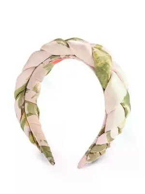 La DoubleJ Coven In Chiffon Lurex Rapunzel Headband - Pink