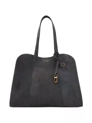 Giorgio Armani Suede Logo Tote Bag - Grey