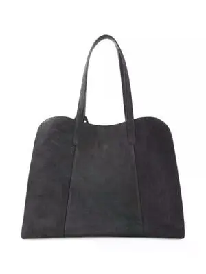 Giorgio Armani Suede Logo Tote Bag - Grey