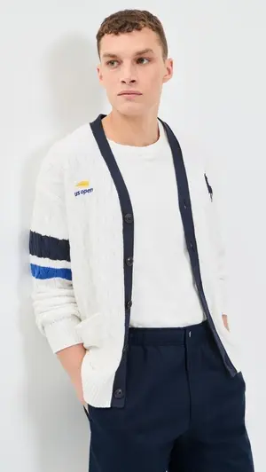 Polo Ralph Lauren Us Open Tennis Championships Cable Knit Cardigan
