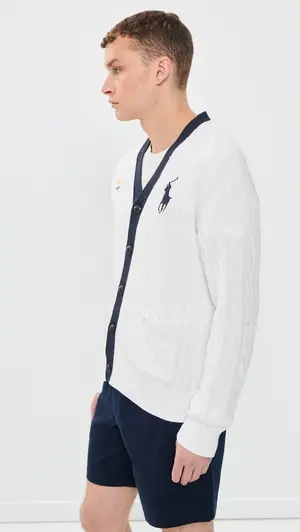 Polo Ralph Lauren Us Open Tennis Championships Cable Knit Cardigan