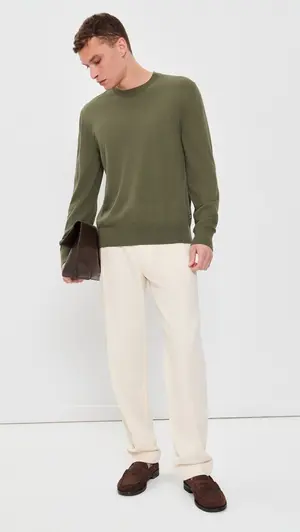 BOSS H-leno Crew Neck Wool Sweater