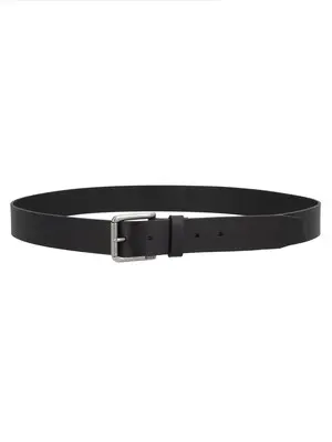 BOSS Joris" Belt With Silver Tone Buckle - Black