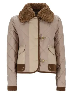 FAY Giacca "3 Ganci" Technical Fabric Jacket - Beige