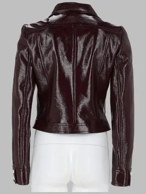 COURREGES Courrèges Cropped Logo Jacket - Bordeaux