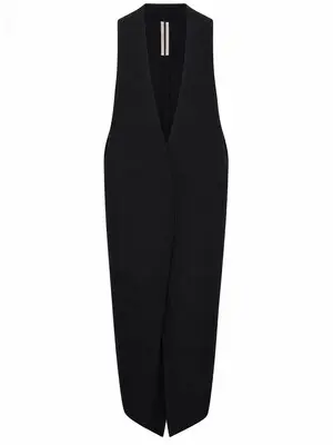 Rick Owens Gilet "cyclops" In Maglia - Black