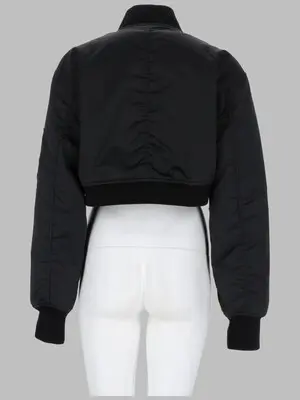 Balenciaga Cropped Zip-up Bomber Jacket