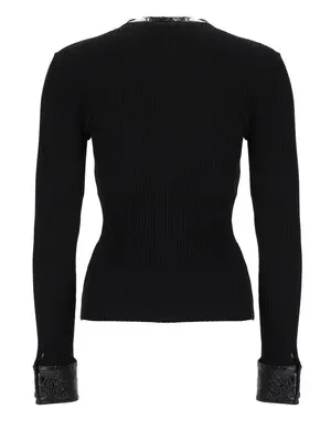 COURREGES Courrèges Ribbed Cardigan With Vinyl Details