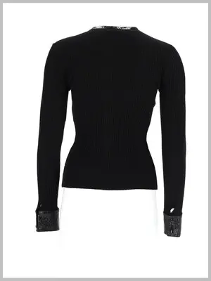 COURREGES Courrèges Ribbed Cardigan With Vinyl Details