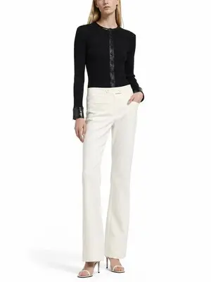 COURREGES Courrèges Ribbed Cardigan With Vinyl Details