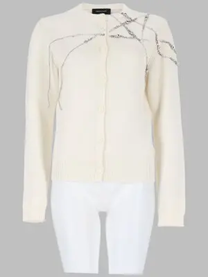 Fabiana Filippi Cardigan Con Ricamo Strass