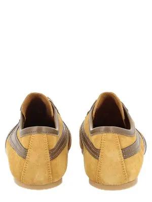 Dries Van Noten Suede Lace Up Sneakers - Beige