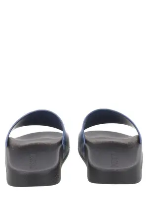 Burberry Checked Slides - Multicolour