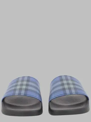 Burberry Checked Slides - Multicolour