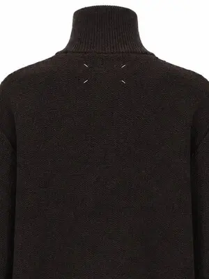 MAISON MARGIELA Maglia In Lana Con Zip A Un Quarto