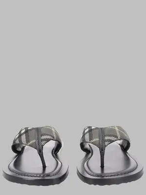Burberry Checked Strap Thong Sandals - Multicolour
