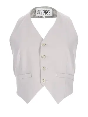 MAISON MARGIELA Gilet In Misto Lana Con Bottoni - Grey