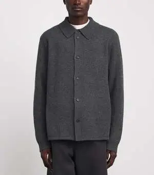 FRAME Boiled Wool Collared Cardigan