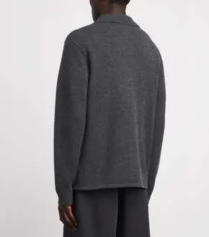 FRAME Boiled Wool Collared Cardigan