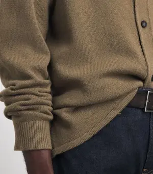 FRAME Boiled Wool Point Collar Cardigan