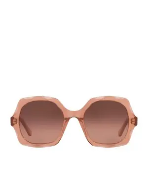 Chloé Acetate Olivia Rectangle Sunglasses - Brown