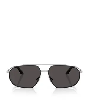 Dolce & Gabbana Metal Pilot Sunglasses - Silver