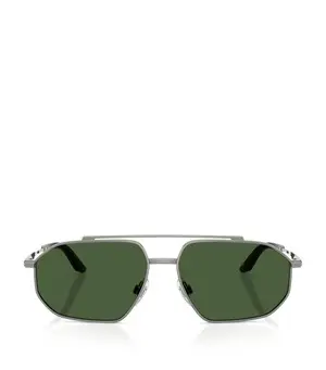 Dolce & Gabbana Metal Pilot Sunglasses - Grey