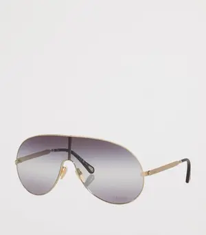 Chloé Aly Metal Aviator Sunglasses