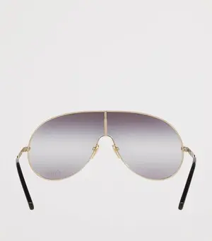 Chloé Aly Metal Aviator Sunglasses