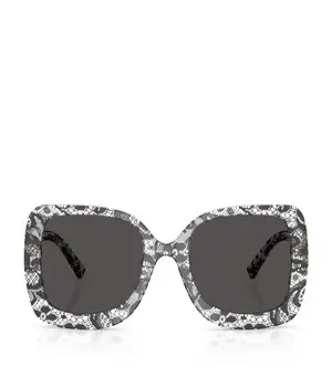Dolce & Gabbana Lace Print Square Sunglasses