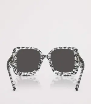 Dolce & Gabbana Lace Print Square Sunglasses