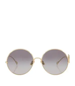 Chloé Metal Iconic Round Sunglasses - Gold