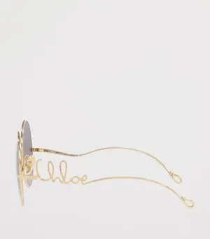 Chloé Metal Iconic Round Sunglasses