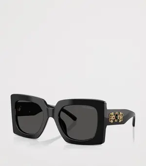 Dolce & Gabbana Embellished Square Frame Sunglasses