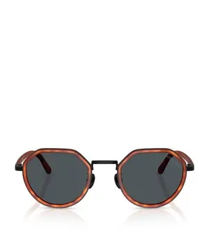 Giorgio Armani Metal Round Sunglasses - Brown